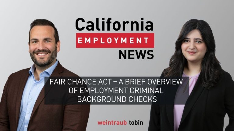 Fair Chance Act – A Brief Overview of Employment Criminal Background ...